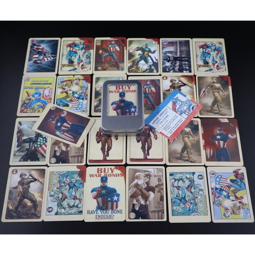 Set of 27 Captain America Trading Cards Steven Rogers - Etsy