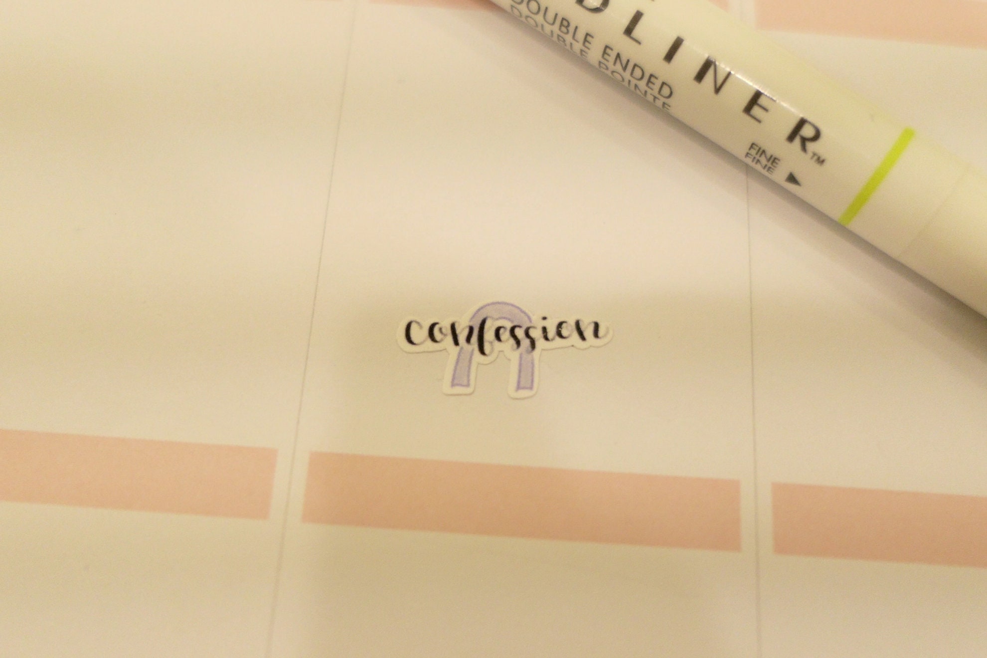 Confession Sticker Sheet Catholic and Christian Planner | Etsy