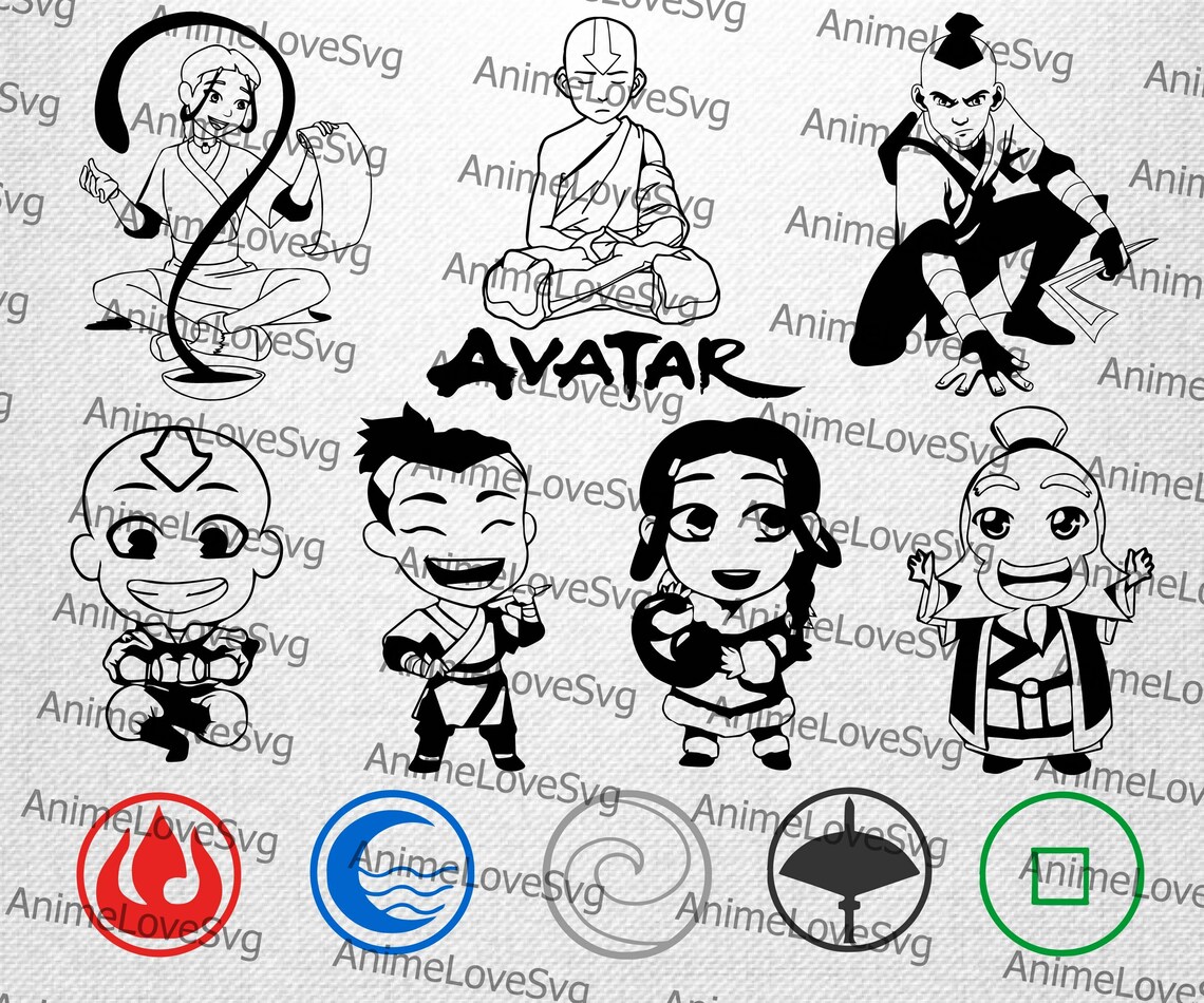 Avatar Bundle SVG/Avatar the last airbender png/Avatar | Etsy