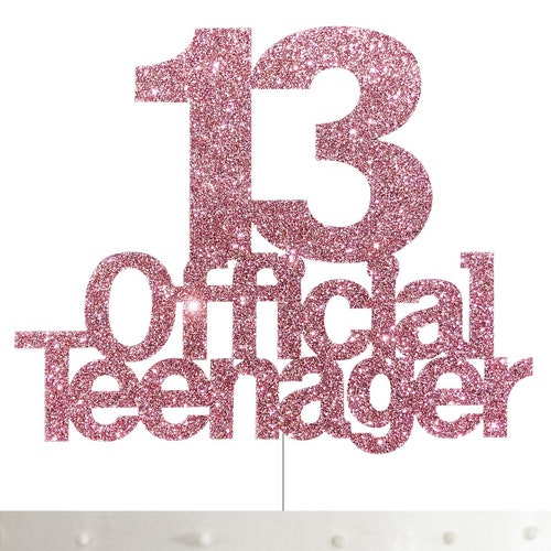 13 Birthday Cake Topper ROSE GOLD Number Thirteen Cake - Etsy