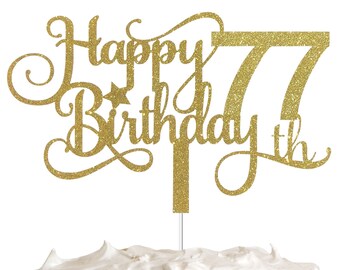 77th Birthday Cake Topper - Etsy