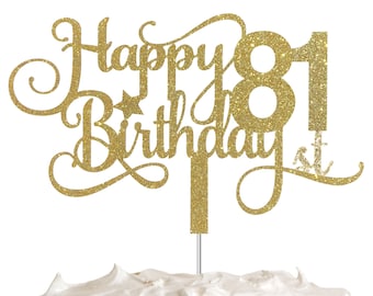 81st Birthday Topper - Etsy