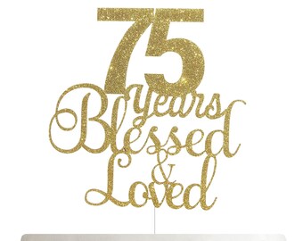 75th Birthday Topper | Etsy