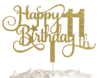 11th Birthday Cake Topper - Etsy