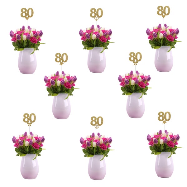 80th Birthday Table Centerpieces Etsy