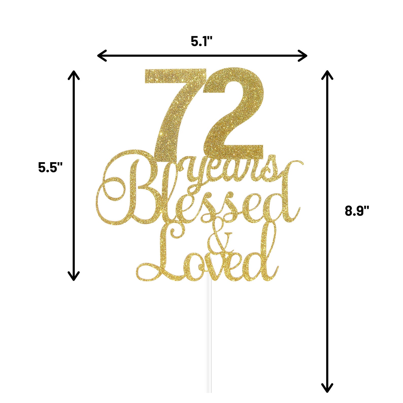 ALPHA K 72nd Birthday/anniversary Cake Topper 72 Years - Etsy