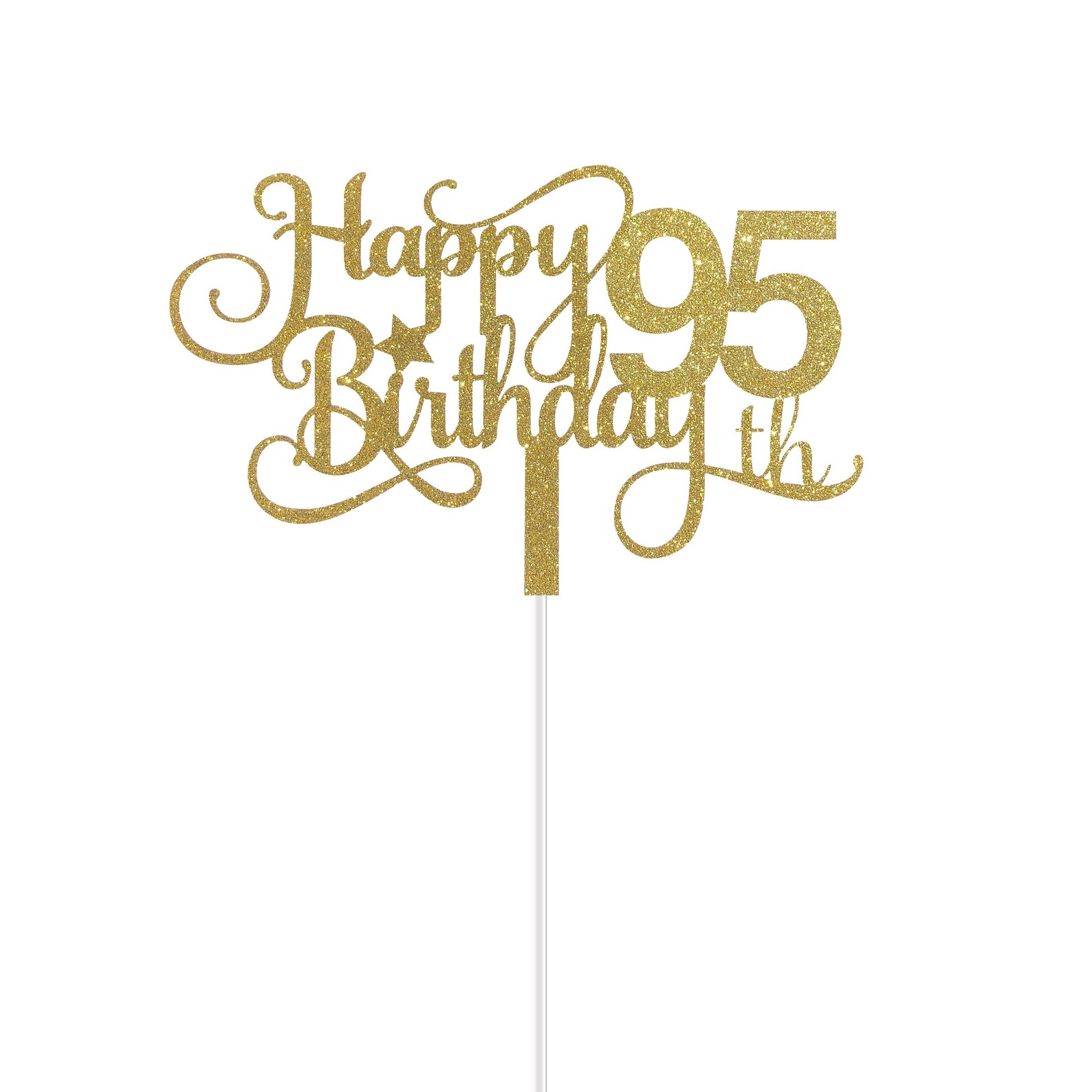 ALPHA K GG 95th Birthday Cake Topper Happy 95th Birthday Cake | Etsy