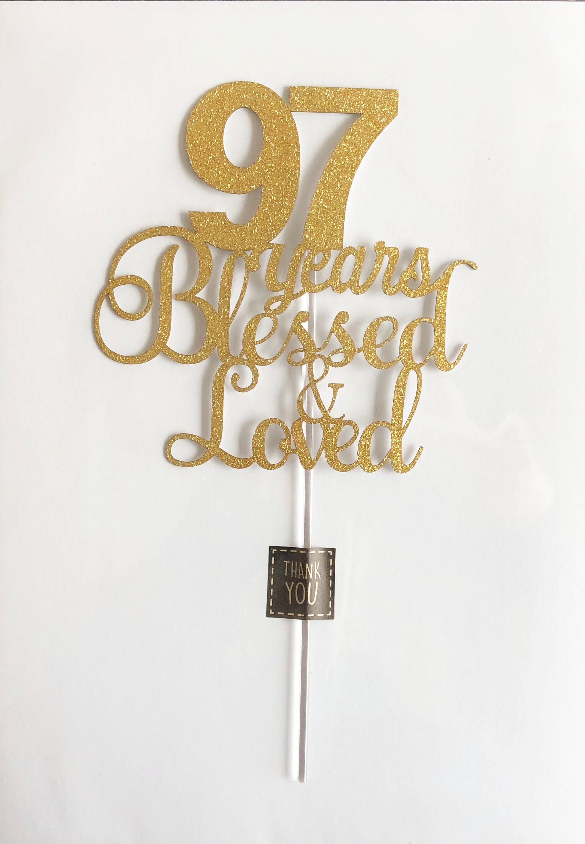 ALPHA K 97th Birthday/anniversary Cake Topper 97 Years | Etsy