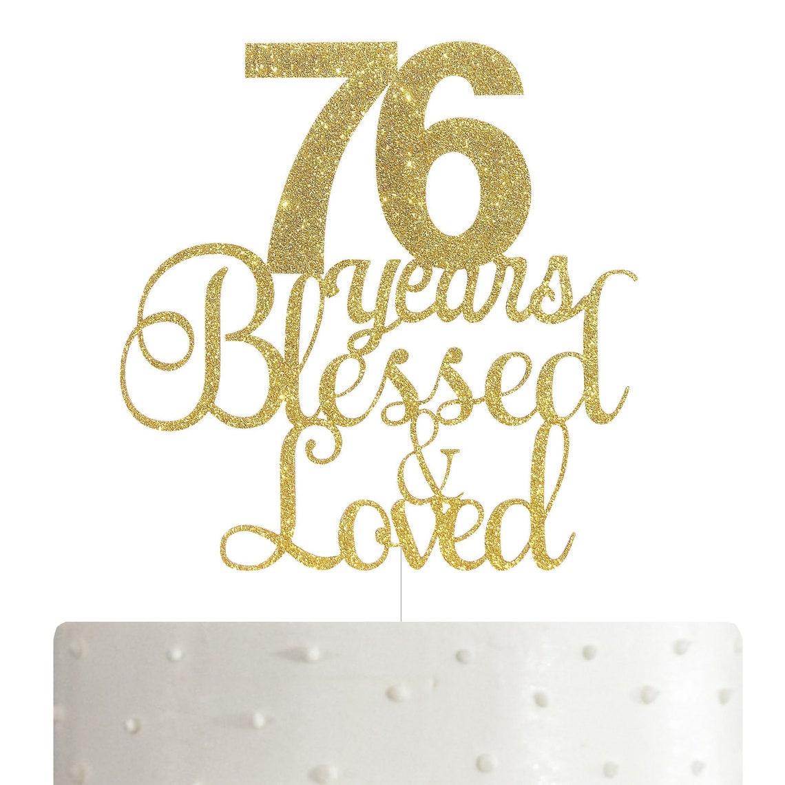 ALPHA K 76th Birthday/anniversary Cake Topper 76 Years - Etsy