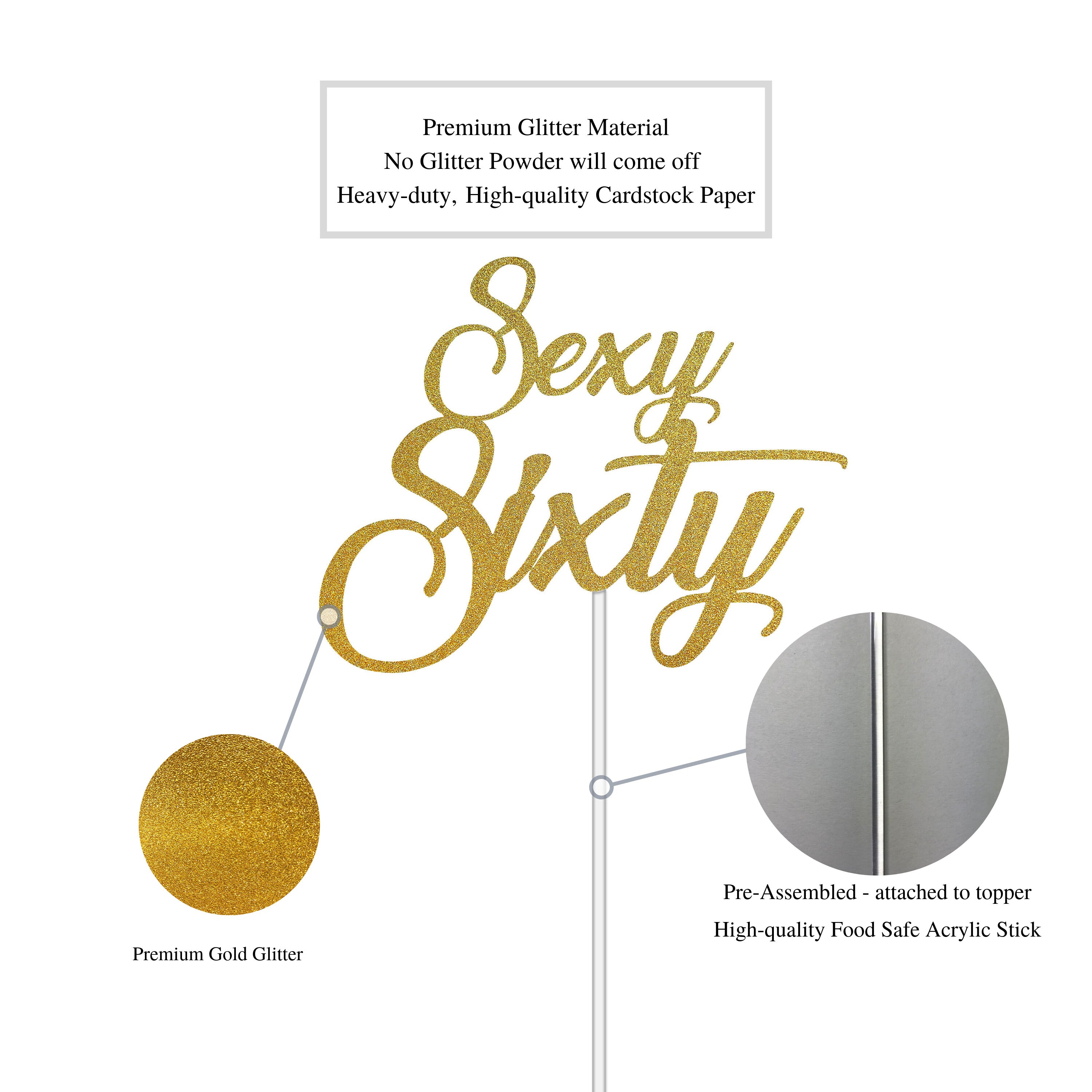 Sexy Sixty Cake Topper 60th Birthday Cake Topper Happy | Etsy