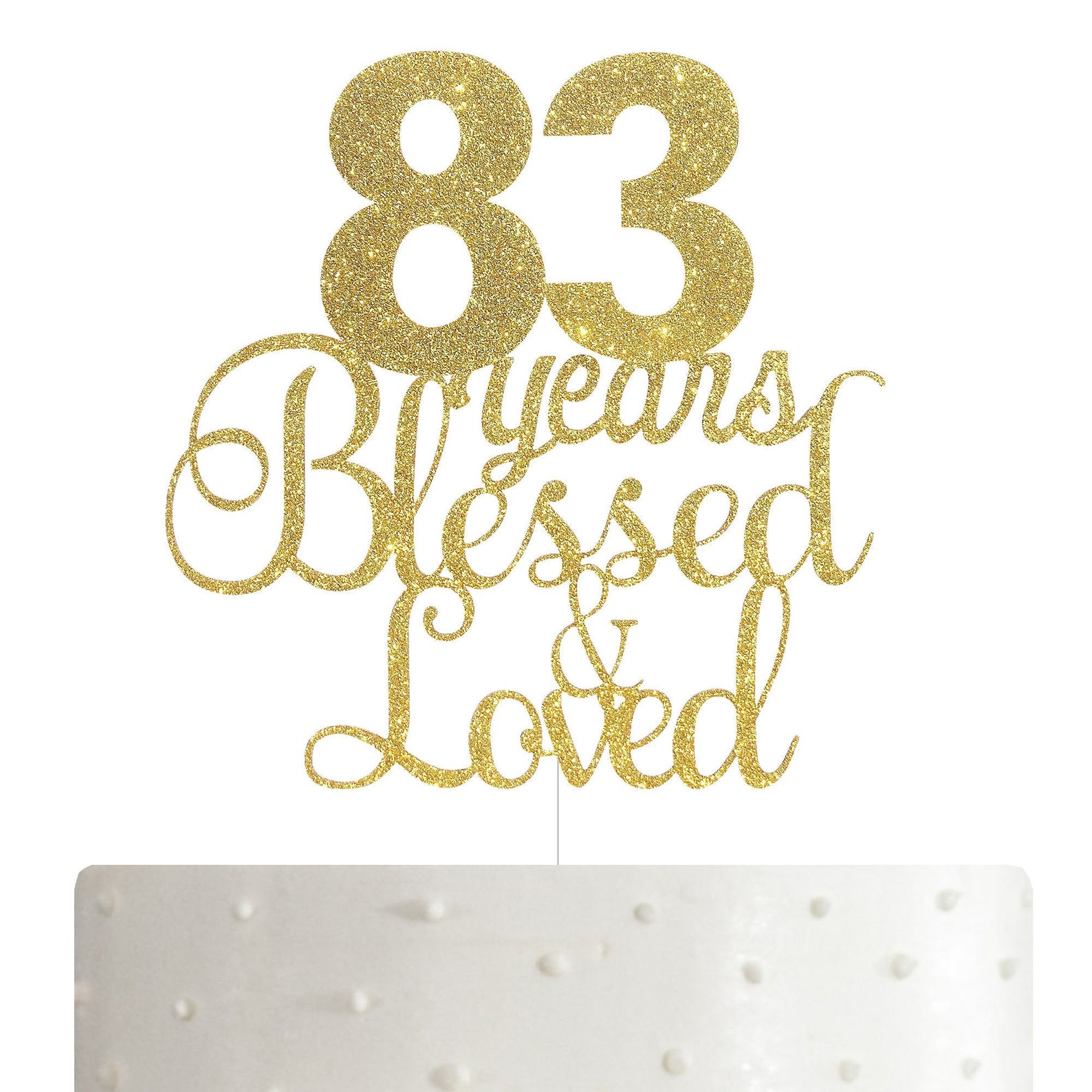 ALPHA K 83rd Birthday/Anniversary Cake Topper 83 Years | Etsy