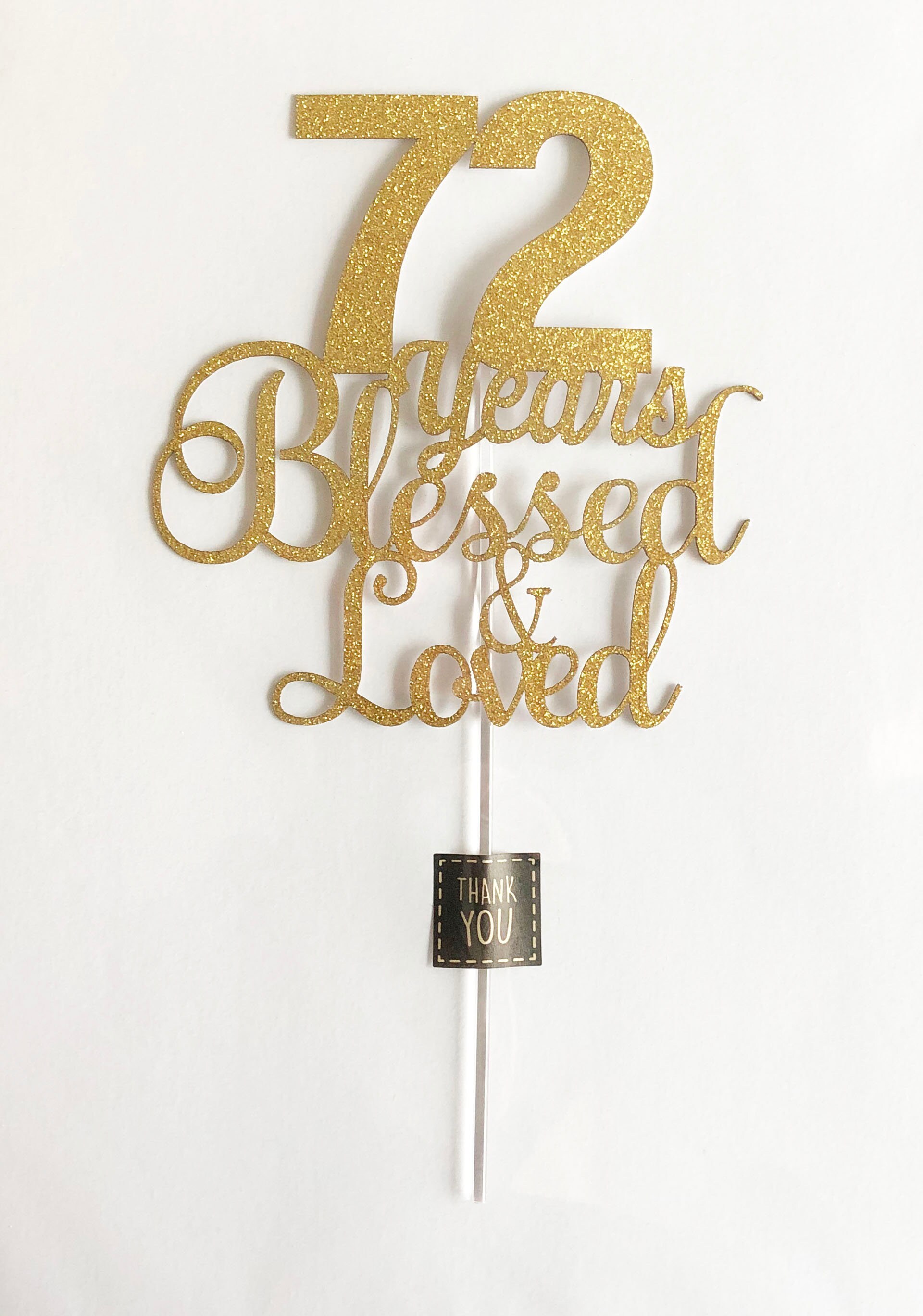 ALPHA K 72nd Birthday/Anniversary Cake Topper 72 Years | Etsy