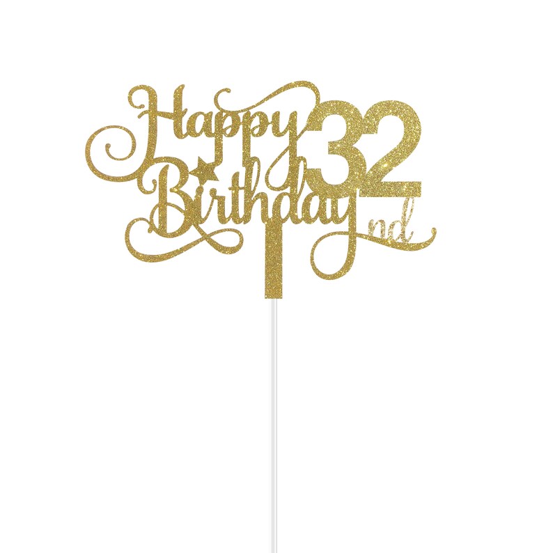 32nd Birthday Party Happy 32nd Birthday Cake Topper ALPHA K GG 32nd 32nd-birthday-party-happy-32nd-birthday-cake-topper-alpha-k-gg-32nd