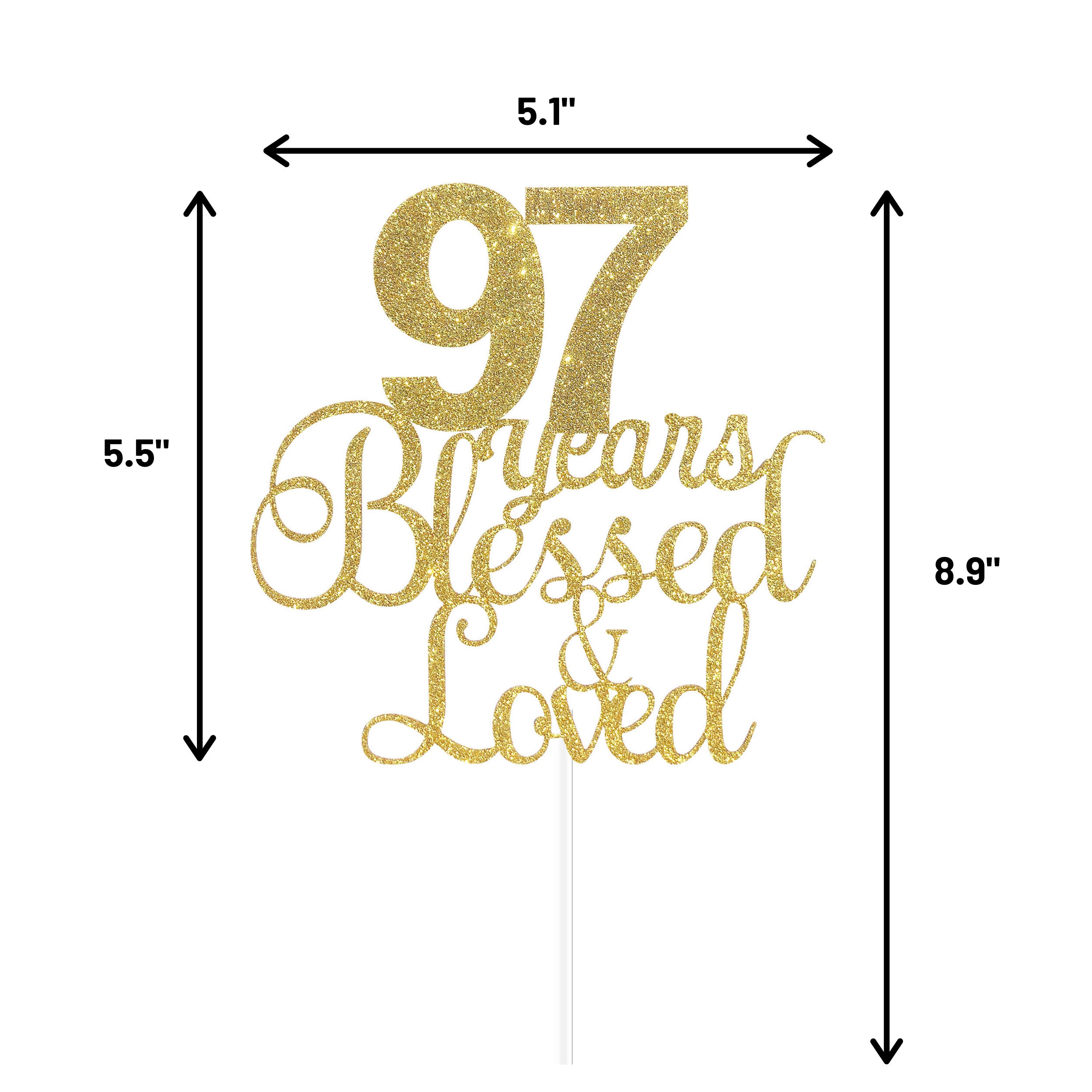 ALPHA K 97th Birthday/anniversary Cake Topper 97 Years | Etsy