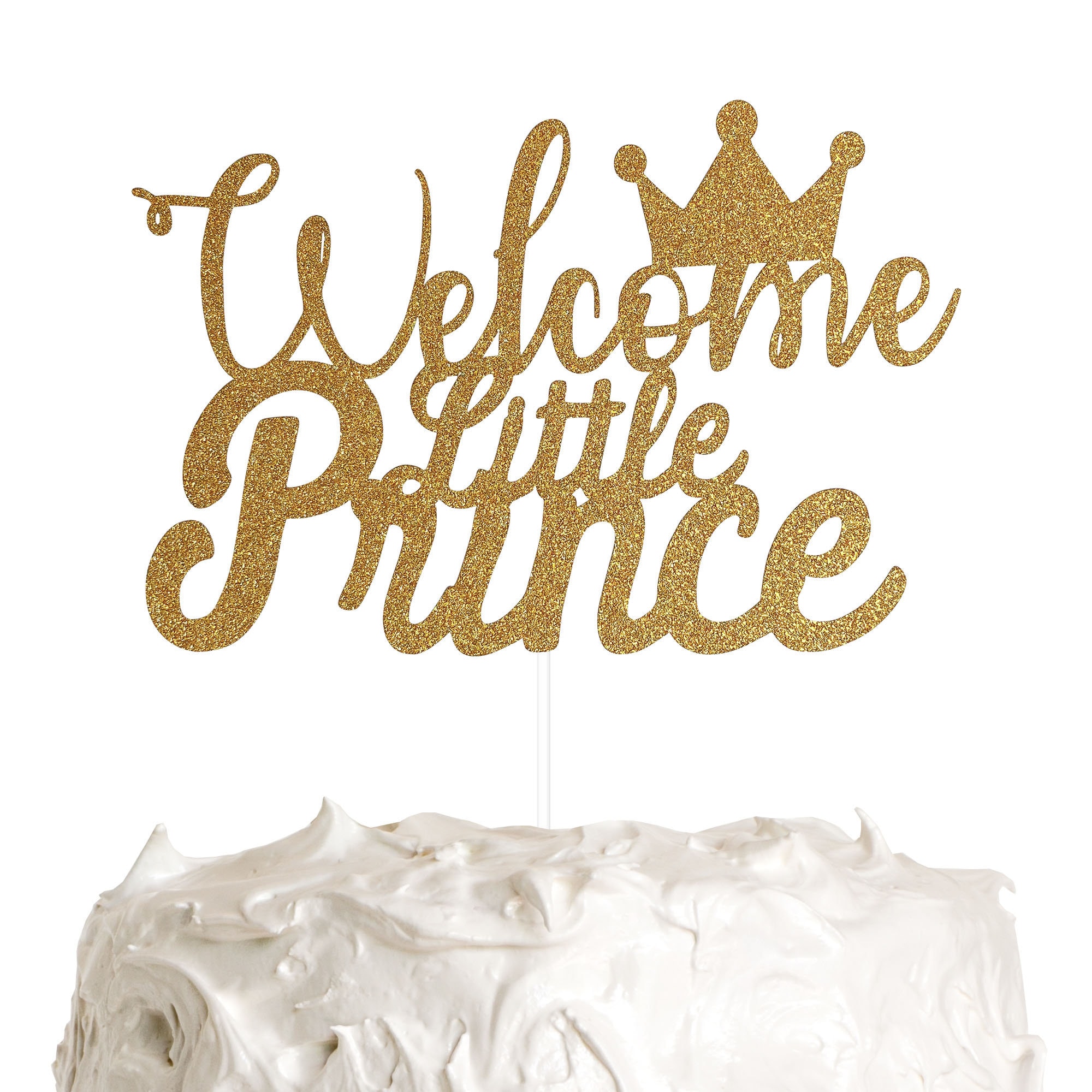 Welcome Little Prince With Crown Cake Topper for Boy Baby - Etsy