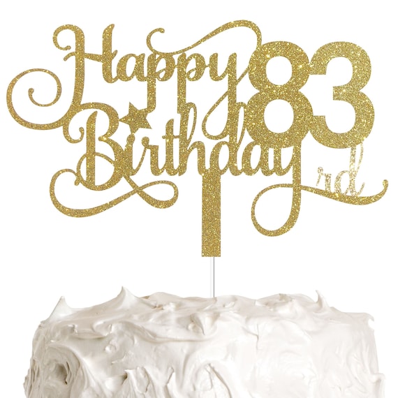 ALPHA K GG 83rd Birthday Cake Topper Happy 83rd Birthday Cake - Etsy