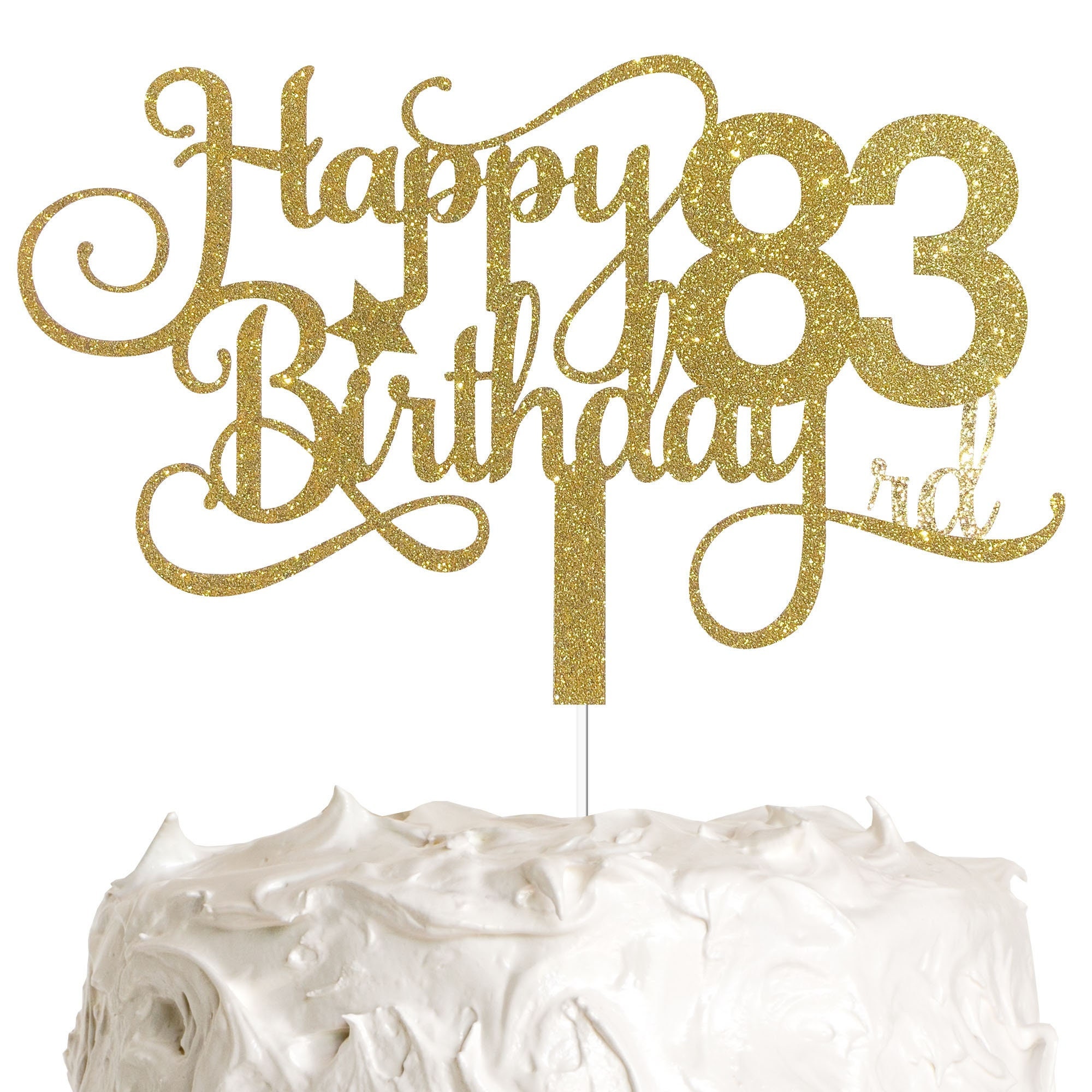 ALPHA K GG 83rd Birthday Cake Topper Happy 83rd Birthday Cake - Etsy