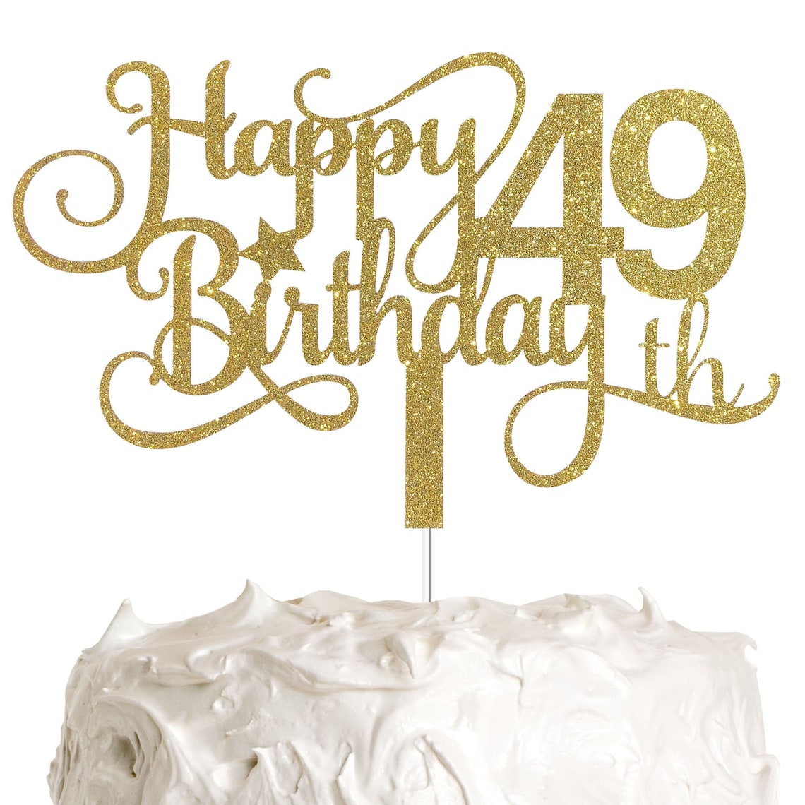 ALPHA K GG 49th Birthday Cake Topper Happy 49th Birthday Cake - Etsy