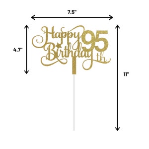 ALPHA K GG 95th Birthday Cake Topper Happy 95th Birthday Cake - Etsy