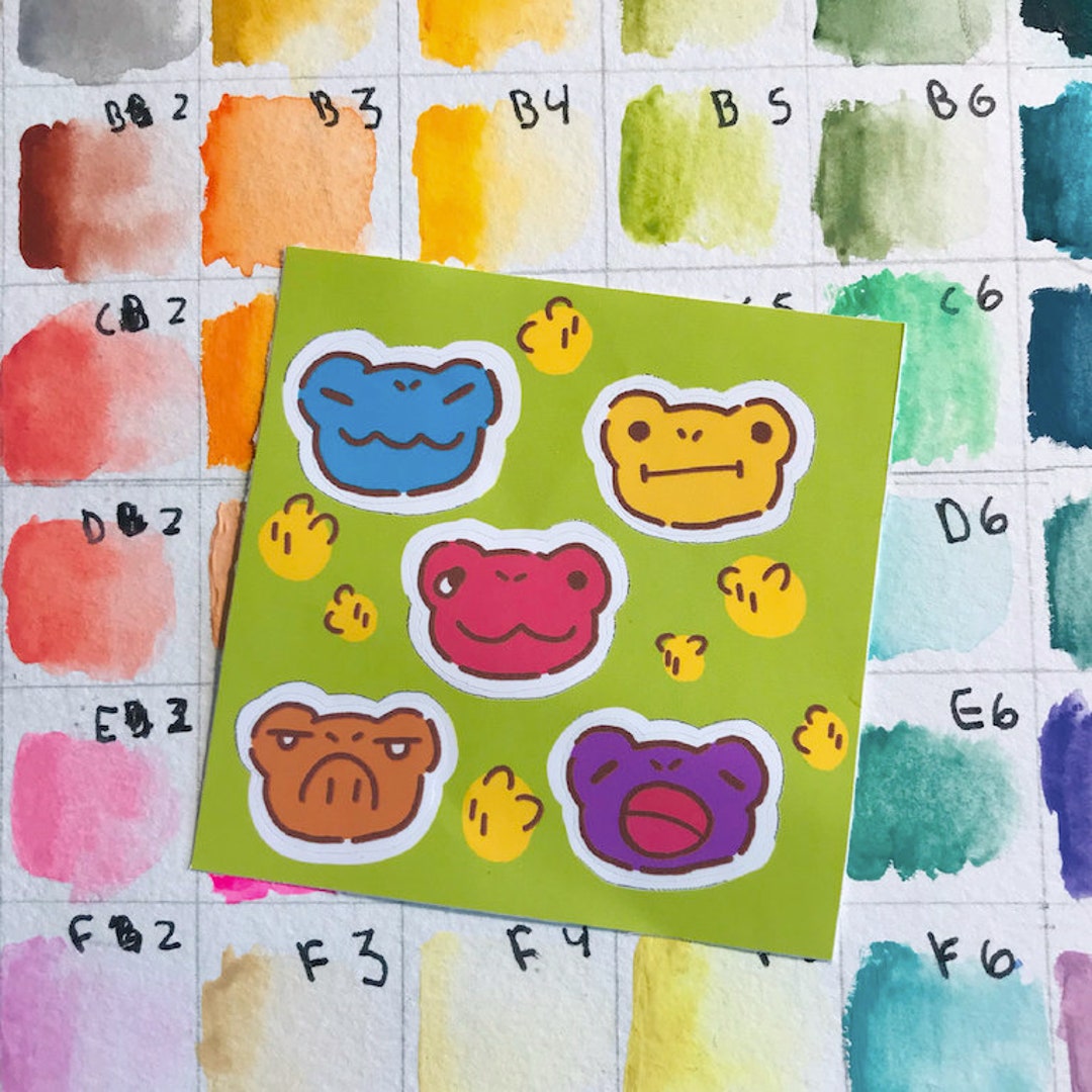 Frog Emotes Sticker Sheet! - Etsy