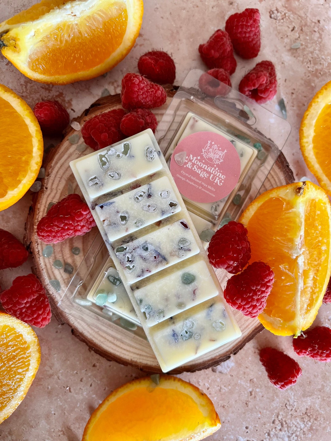 ORANGE RASPBERRIES Crystal Infused Wax Melt Snap Bar Soy - Etsy