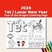 Tet 2024 / Vietnamese New Year Coloring Page PRINTABLE / Lunar New Year ...