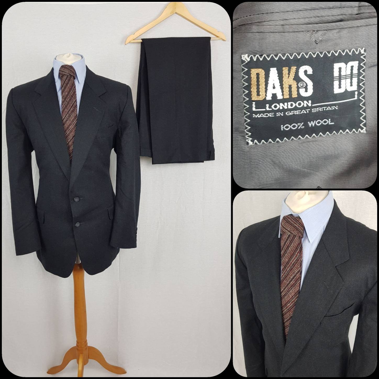 Vintage DAKS Suit Chest 46 Waist 40 in Leg - Etsy
