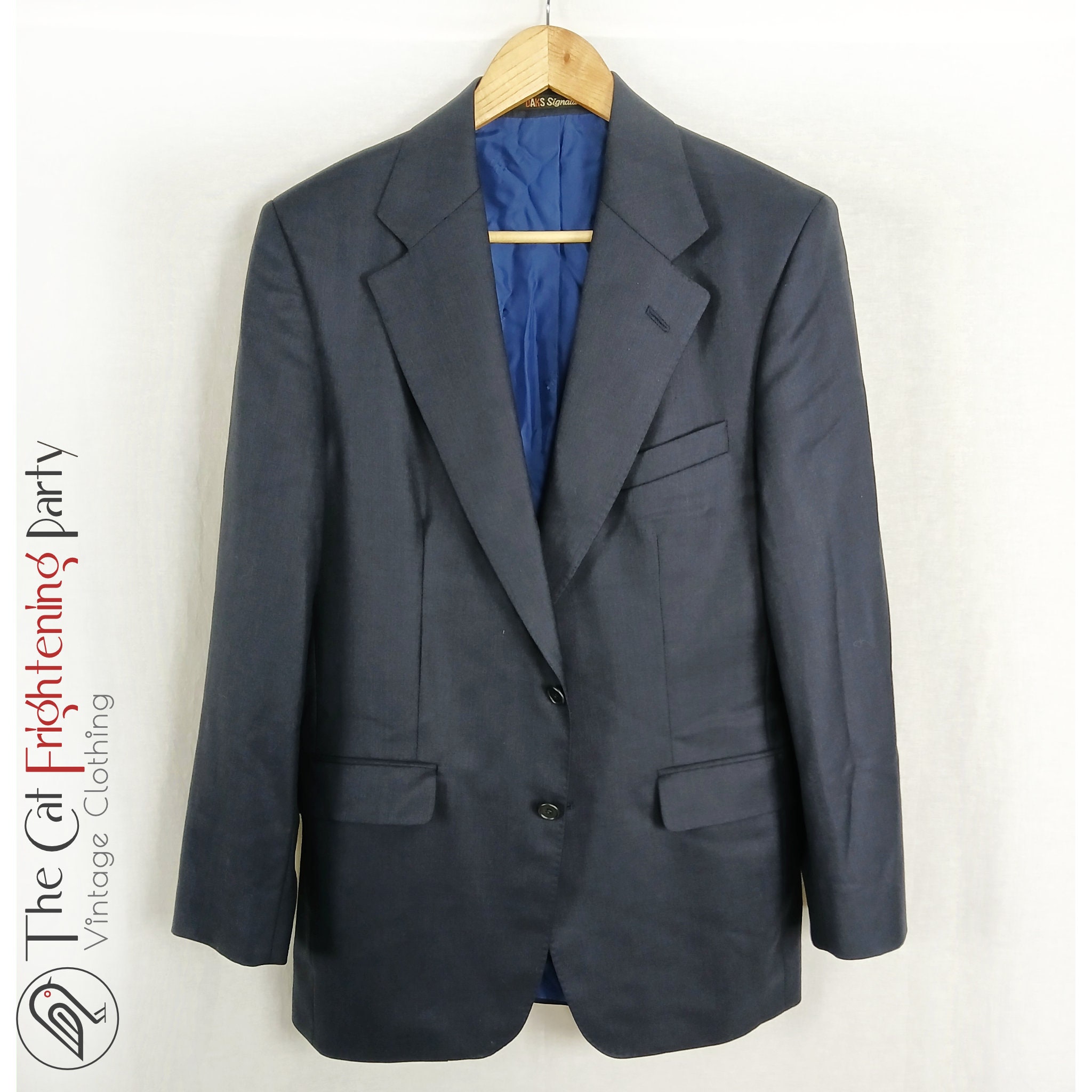 DAKS Signature Suit, Mens Vintage Suits, Chest 38, Waist 32 Navy Blue ...