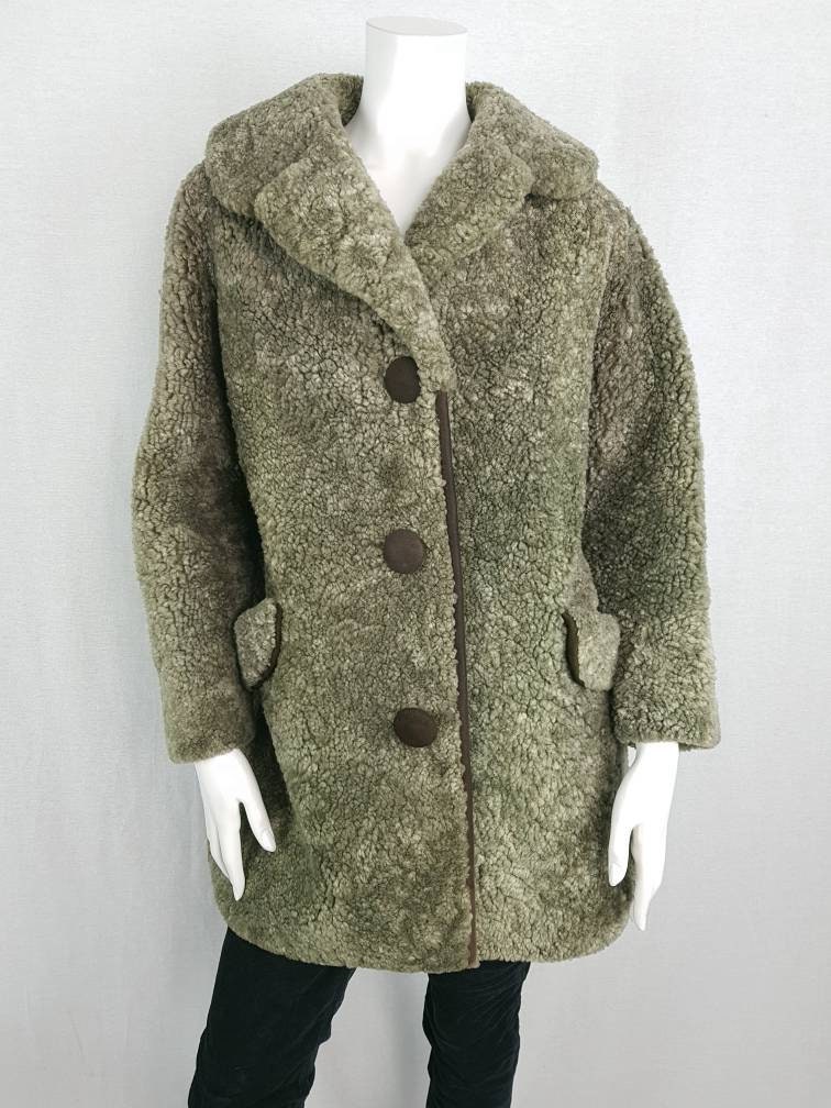 Vintage 1950s/60 Teddy Style Sheepskin Coat Draffens of Dundee - Etsy