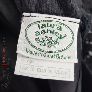 Vintage Dress, 1980s Laura Ashley, Size 10 (vtg 12), Black Velvet ...