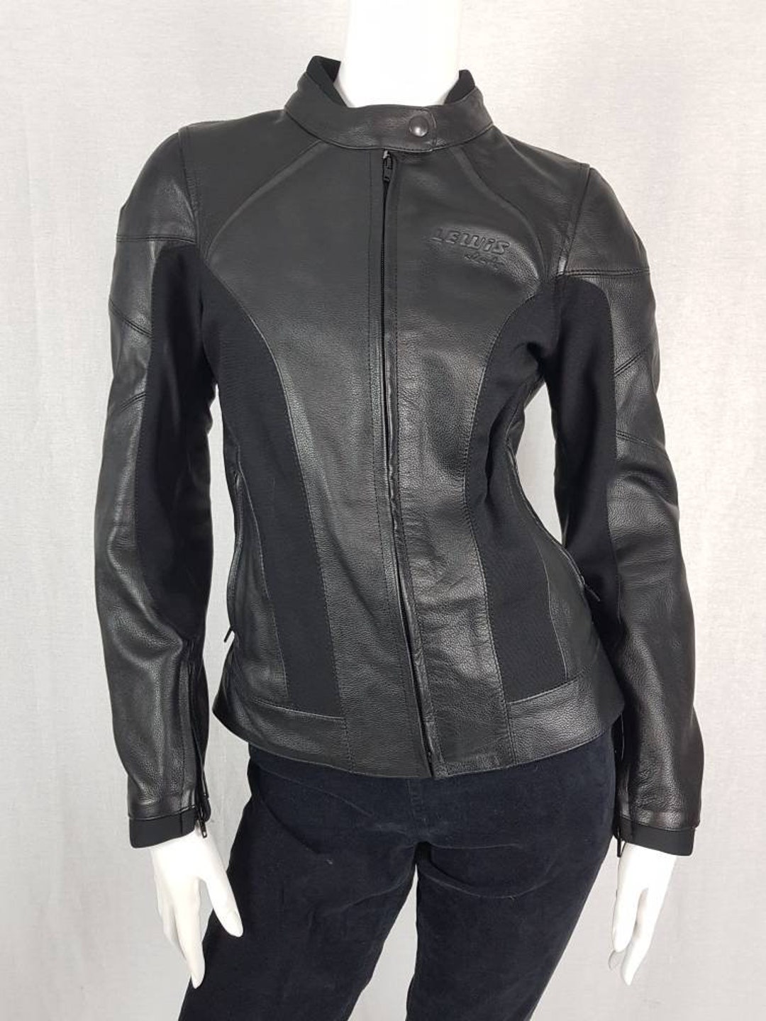 Lewis Leathers Ladies Genuine Leather Motorcycle Biker Jacket Size 12 ...