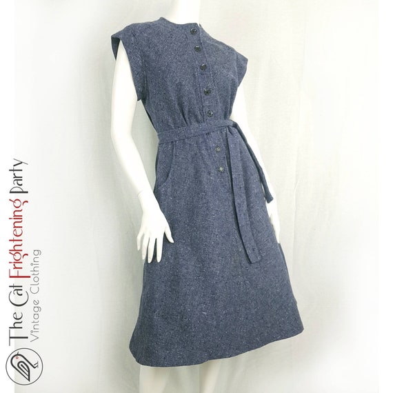 Vintage Samuel Sherman 1960s/1970s Tweed Dress Size 1… - Gem