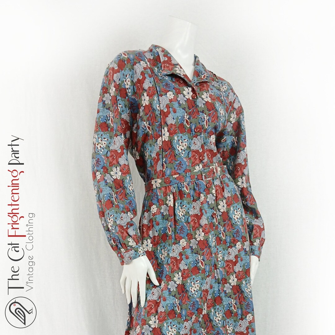 Vintage 1970s Uniquity Patience Dress, Viyella Liberty Fabric, Folk ...
