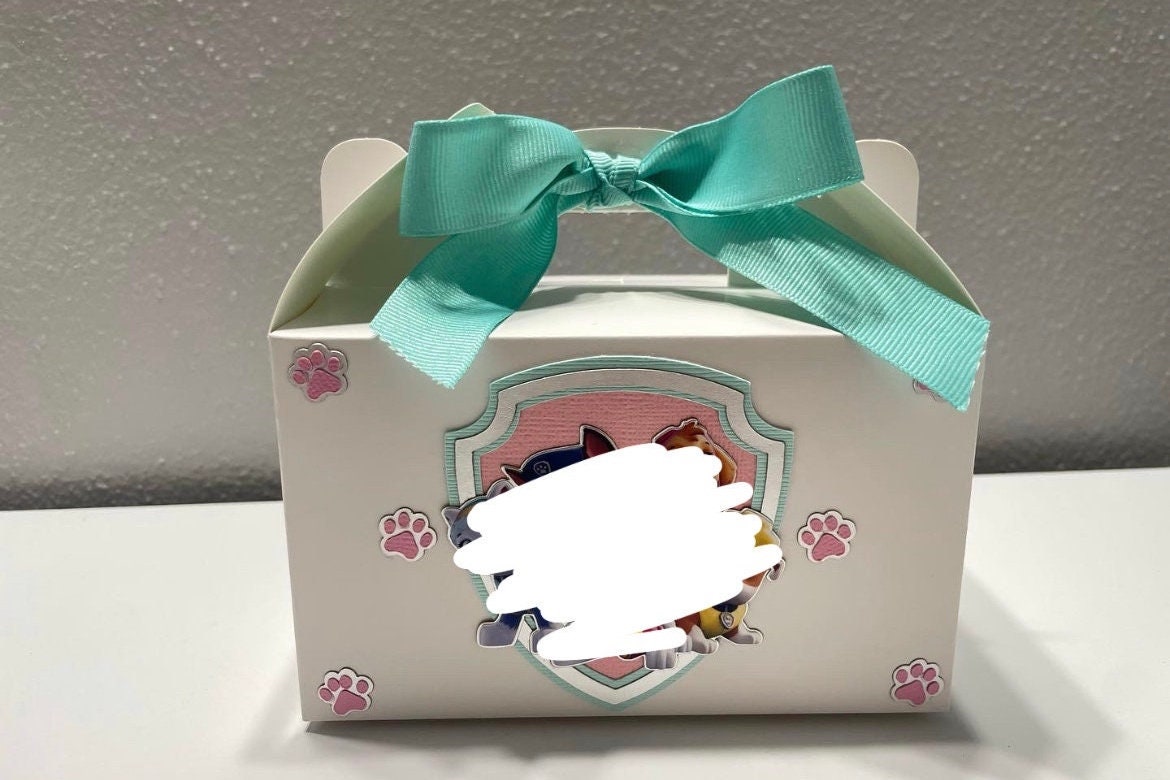 Paws Favor Box Birthday Candy Kids Doggie Puppies Party - Etsy