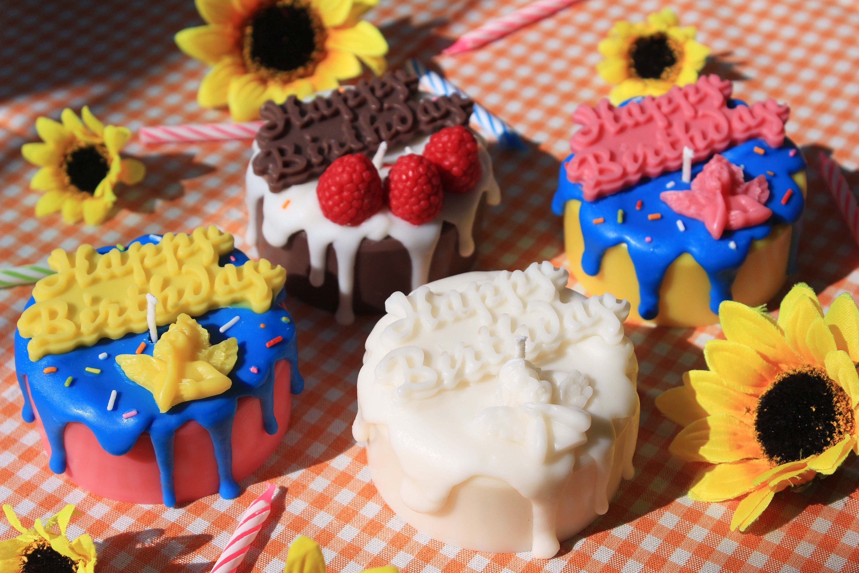 Birthday Mini Cake Candles, Vintage Unique Vivid Soy Scented Dessert ...