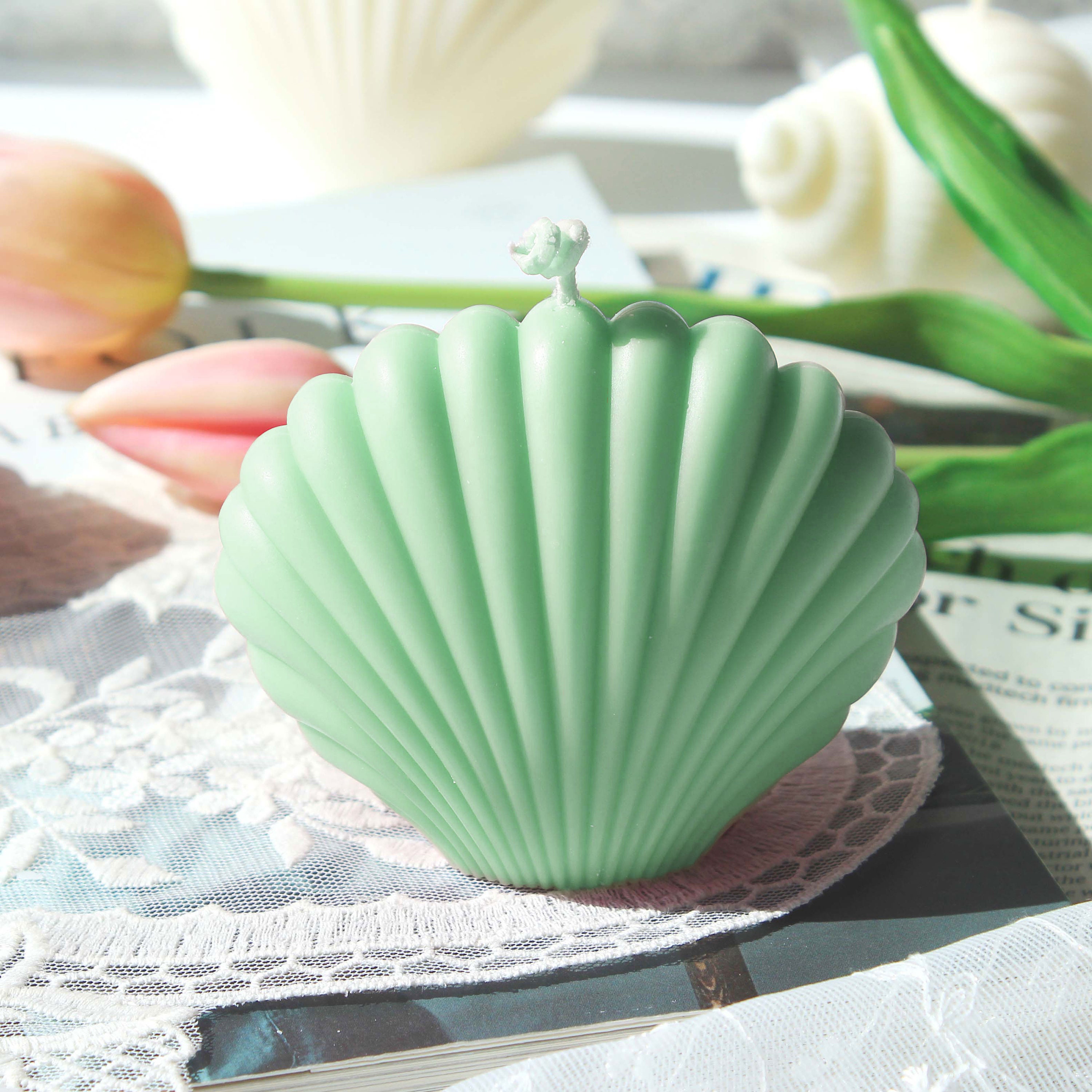 Seashell Candle - 6 Colours / Clam, Scallop Candle, Elegant Home Decor ...