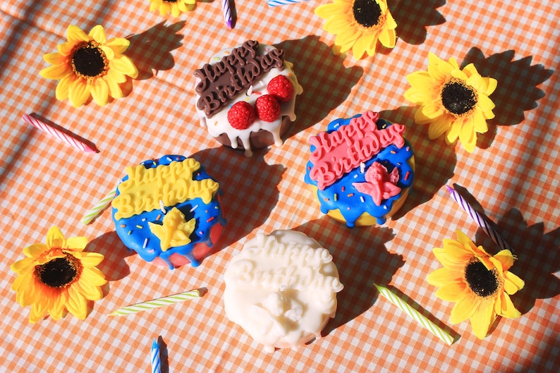 Birthday Mini Cake Candles Vintage Unique Vivid Soy Scented - Etsy ...