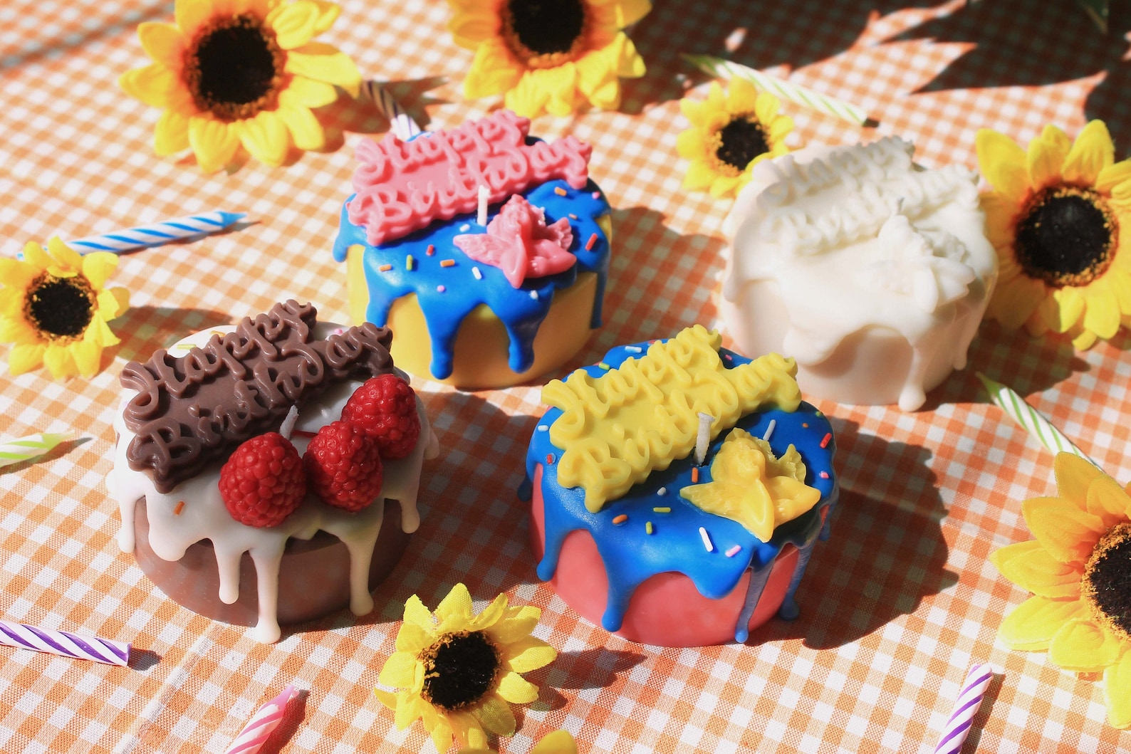 Birthday Mini Cake Candles, Vintage Unique Vivid Soy Scented Dessert ...