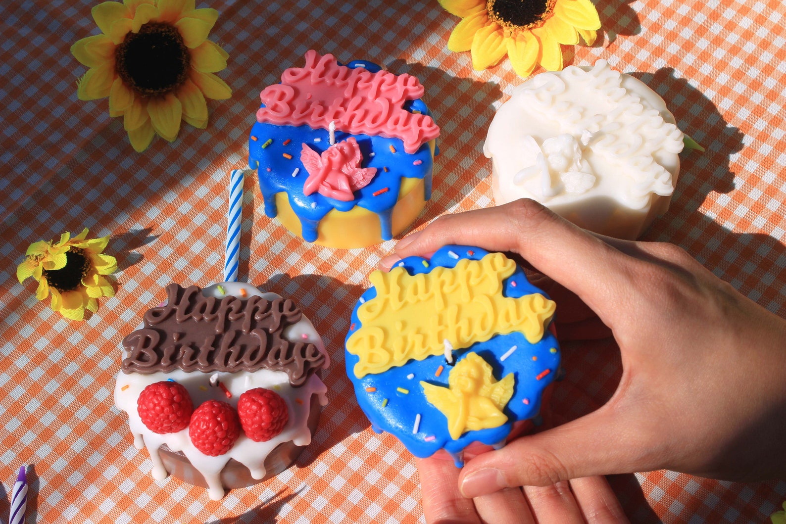 Birthday Mini Cake Candles, Vintage Unique Vivid Soy Scented Dessert ...