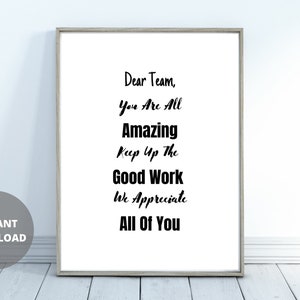 Dear Team You Are Amazing Keep up the Good Work We Appreciate All of ...