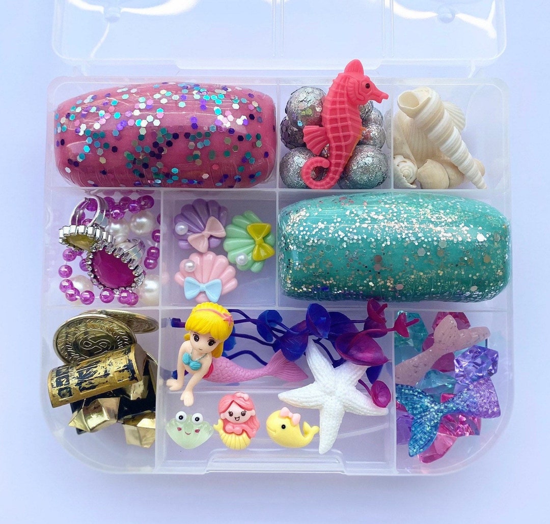 Mermaid Play Dough Kit, Mermaid Kit, Mermaid Toy, Playdough Kit ...