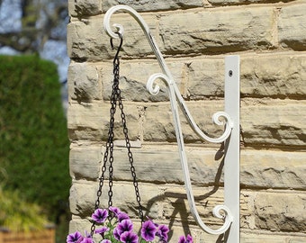 Contemporary Hanging Basket Bracket Wall Mounted Decorative | Etsy