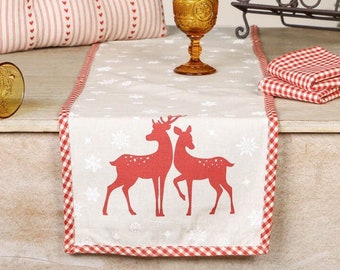 Red Gingham Table Runner - Etsy UK