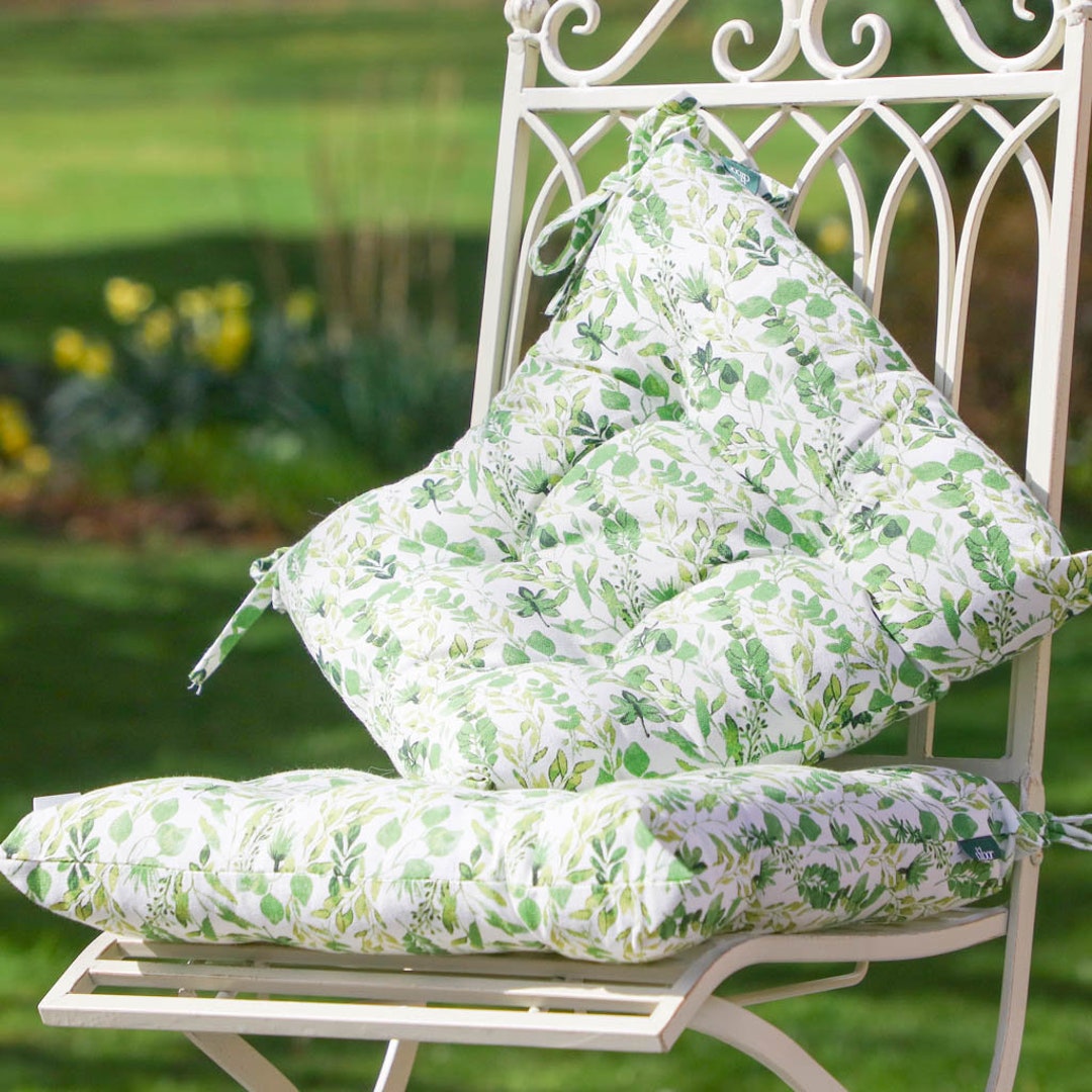 100% Cotton Green Botanical Print Garden Cushions Set of 2 - Etsy UK