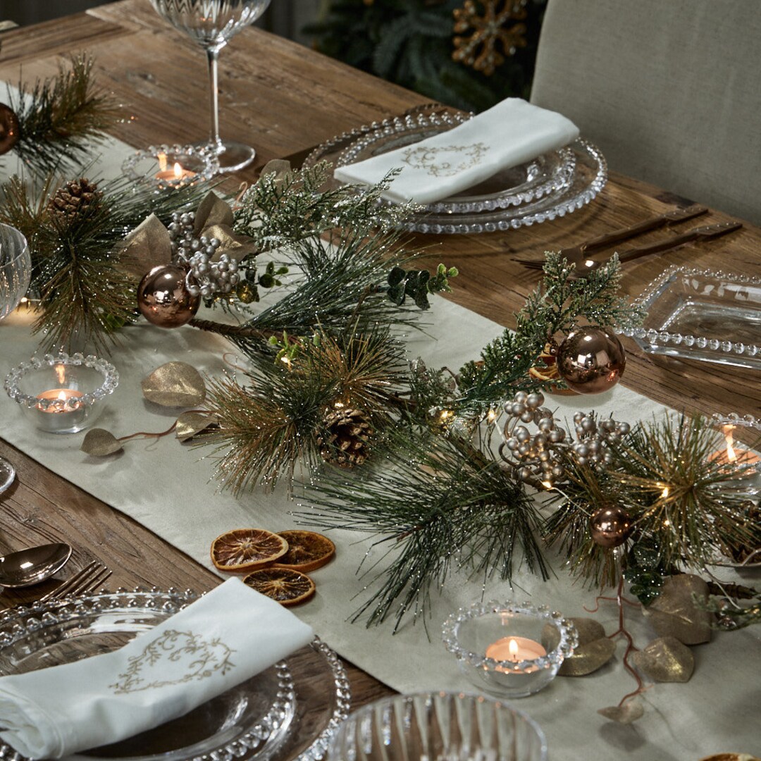 Winter Table Garland Dining Table Centrepiece Decoration - Etsy