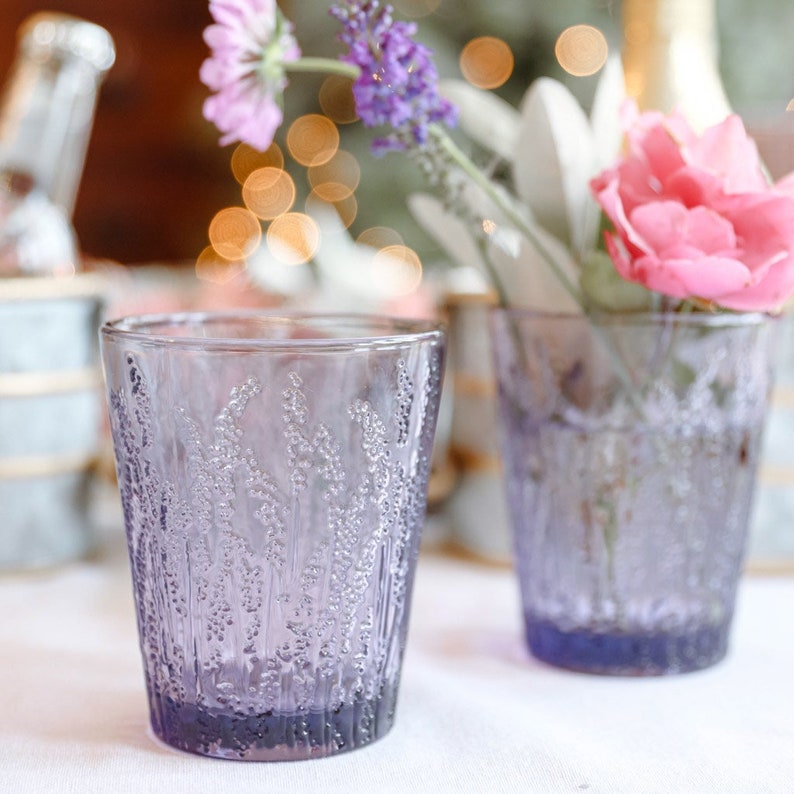 Cocktail Glass Set 4 Embossed Tumbler Glasses Vintage Style - Etsy