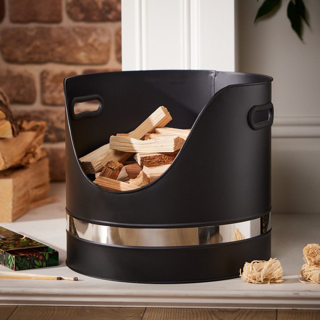 Log Burner Accessories Traditional Zinc Fireside Coal, Log And Kindling ...