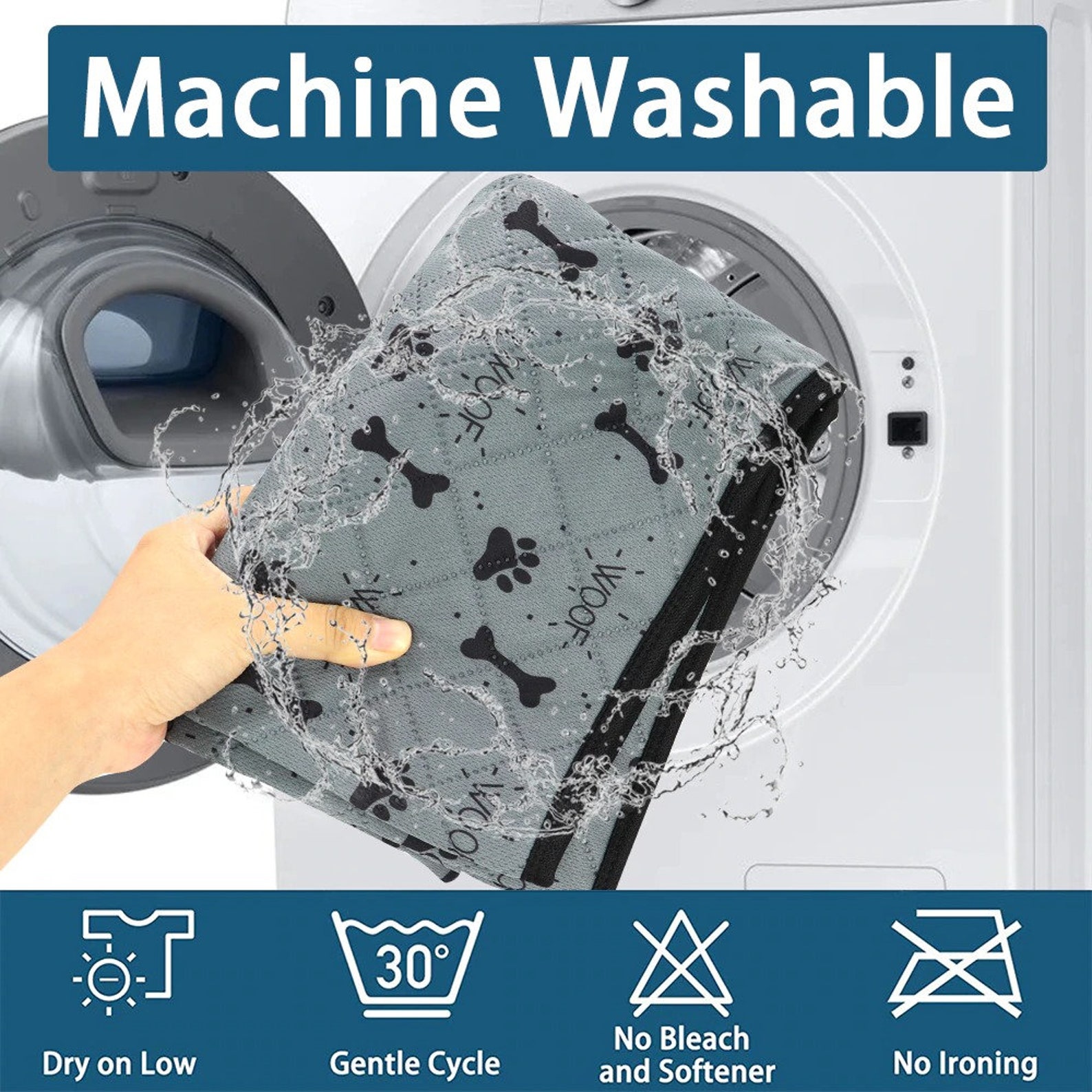 Reusable Waterproof Pet Urine Pad Paw Print Dog Diaper Mat - Etsy