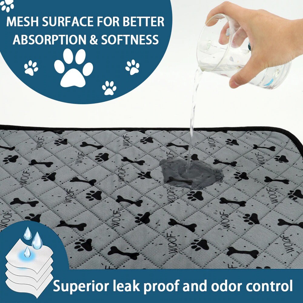 Reusable Waterproof Pet Urine Pad Paw Print Dog Diaper Mat - Etsy