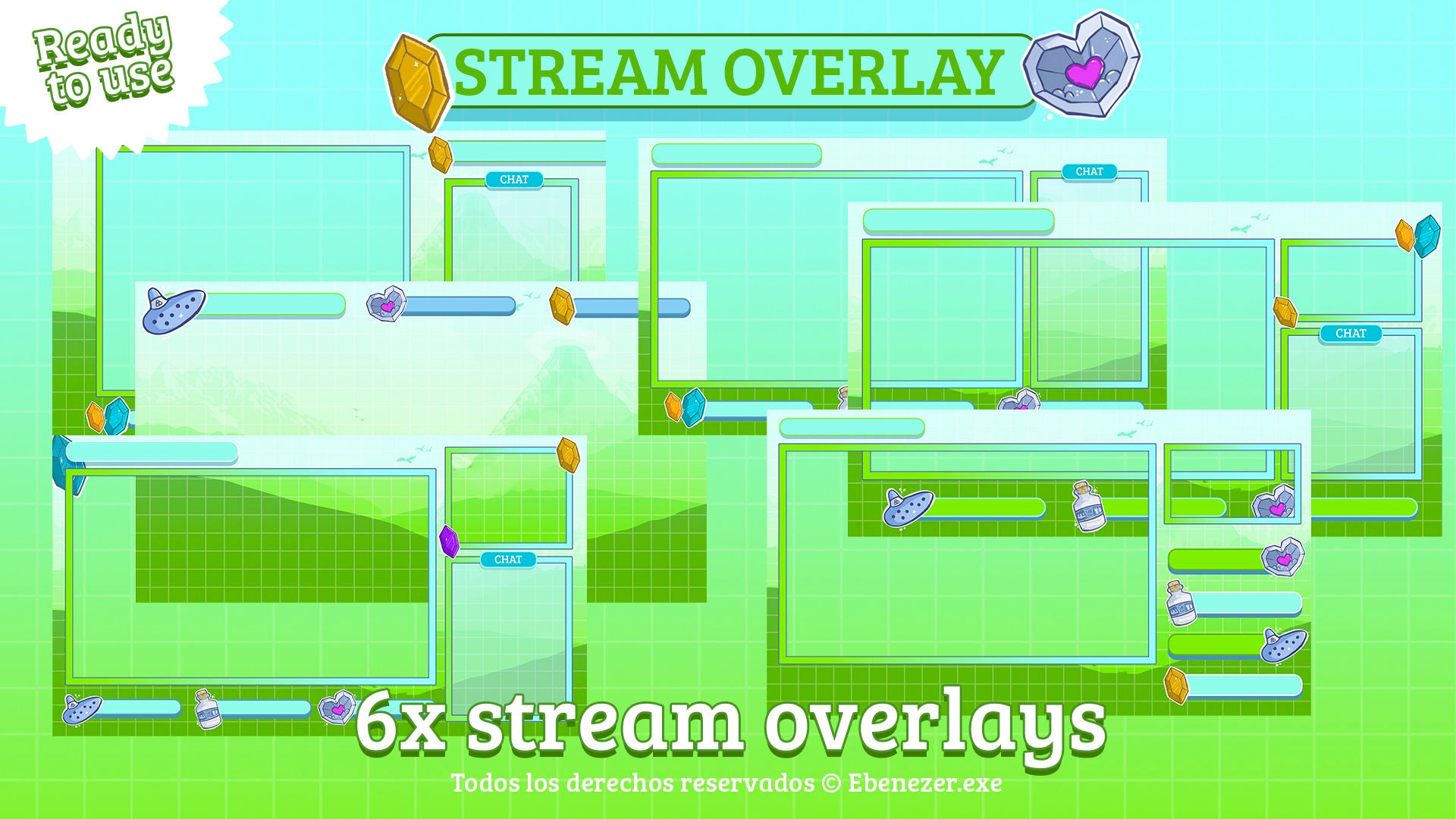 Stream Overlay Package Zelda Kawaii Green Version - Etsy